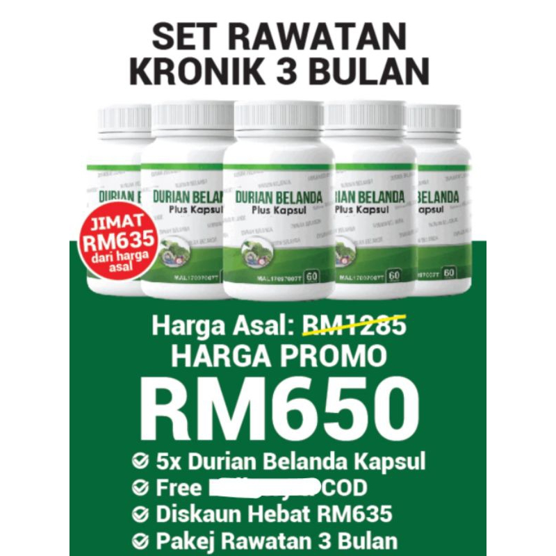 Durian Belanda Plus Kapsul Original HQ (Set Rawatan Kronik) | Shopee Malaysia