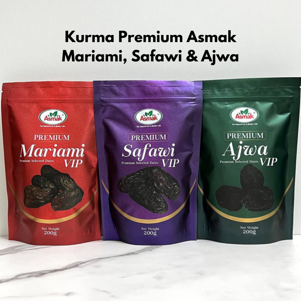 Asmak Kurma Mariami, Safawi & Premium VIP 200g Dalam Pack | Shopee Malaysia
