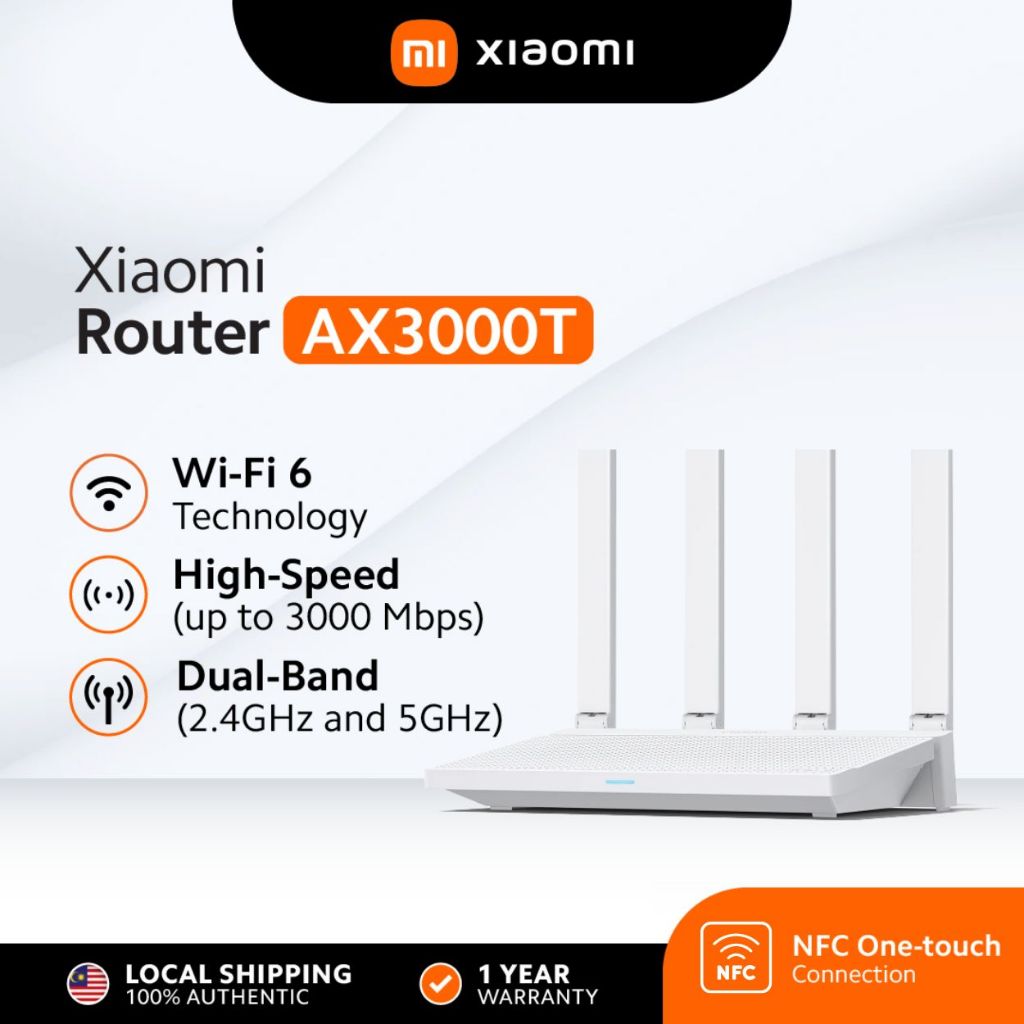 Xiaomi Router AX3000T | WiFi 6 Wireless Router | Dual Band Antennae ...