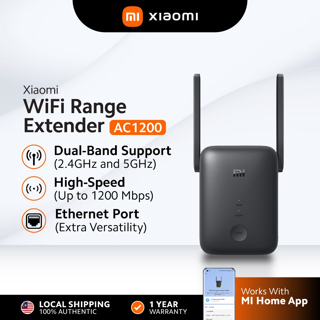 Xiaomi WiFi Range Extender AC1200 | 1200 Mbps Wifi | Wireless Range ...