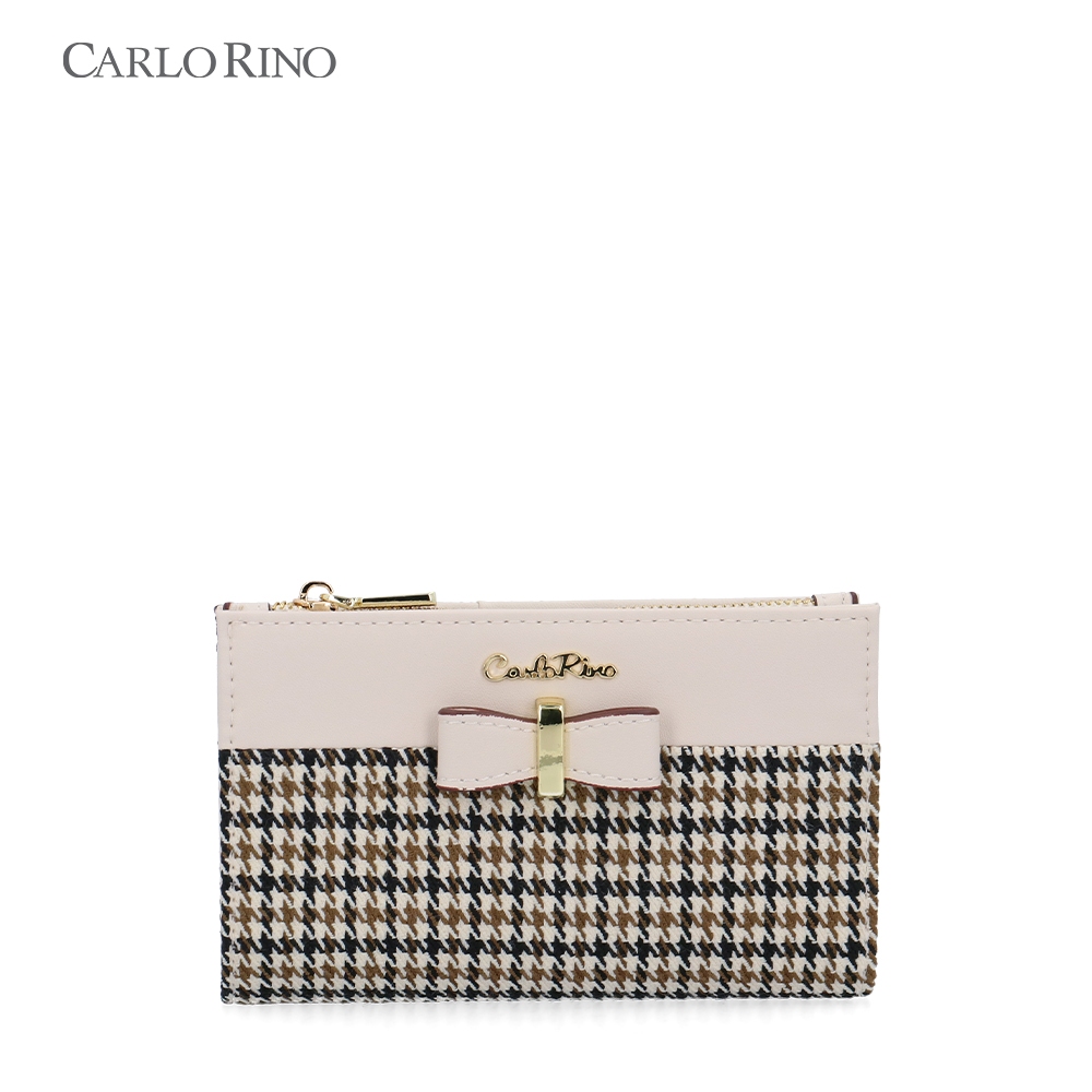 Carlo Rino Tilly Bow 2-Fold Wallet - Beige | Shopee Malaysia