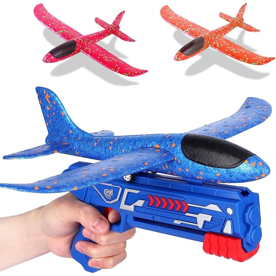Flaunting Airplane Launcher Kids Children Gun Catapult Glider Game Kids ...