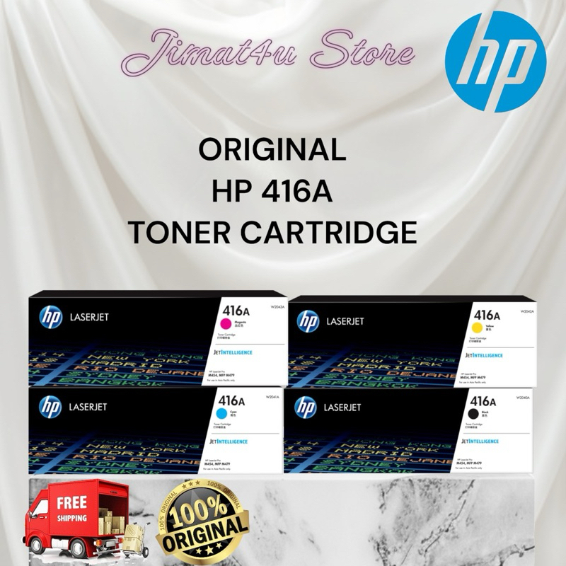 HP 416A Original Toner Cartridge/ W2040A Black W2041A Cyan W2042A Yellow W2043A Magenta Laserjet ...