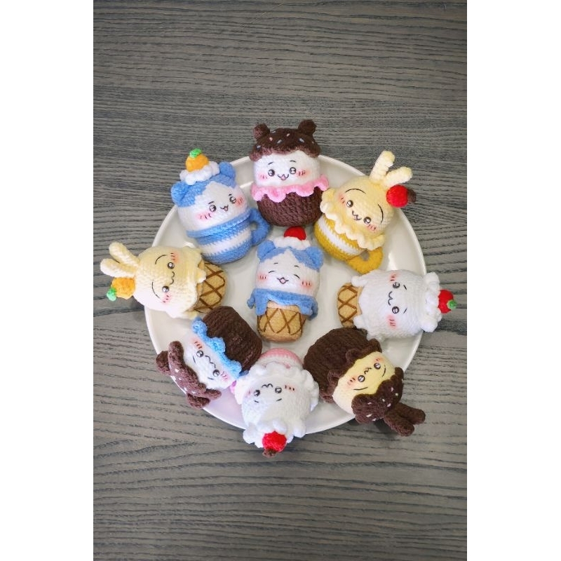 Handmade Crochet Chiikawa Dessert Series Doll Toy 纯手工钩针编织吉伊卡哇甜品系列娃娃玩偶 ...