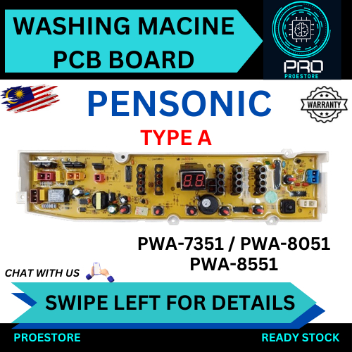 PENSONIC PCB Board Washing Machine PWA-7351 / PWA-8051 / PWA8551 ...