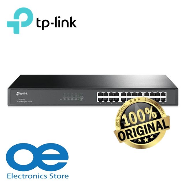 TP-LINK TL-SG1024 Network 24 x 10/100/1000M RJ45 ports, 1U 19-inch Rack ...