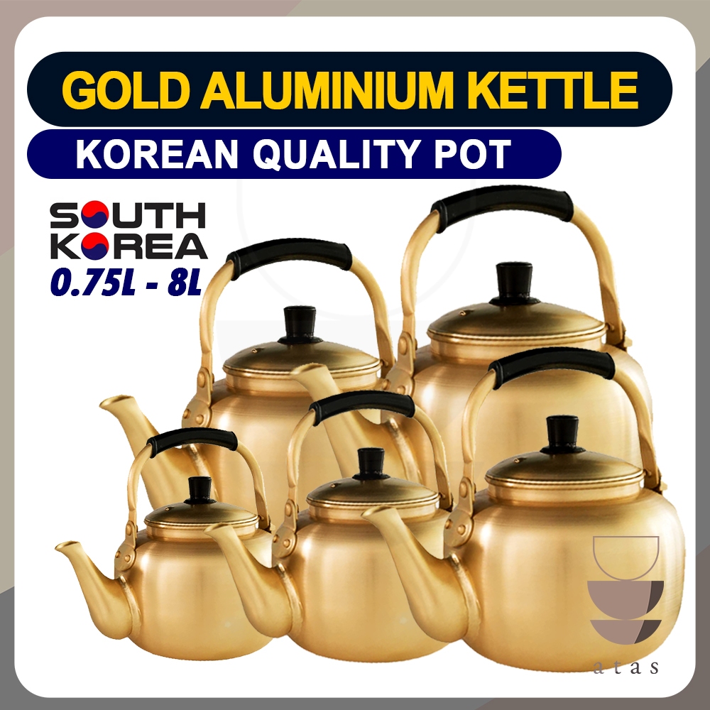 KOREAN STYLE Korea Kettle Hot Water Pot Noodle Golden Gold Yellow ...