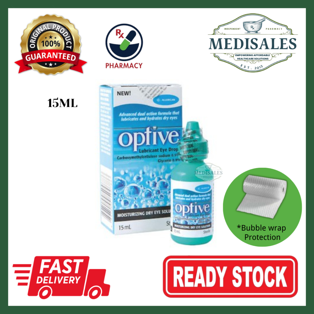 ALLERGAN OPTIVE LUBRICANT EYE DROPS SOLUTION 15ML (EXP 12/2026 ...