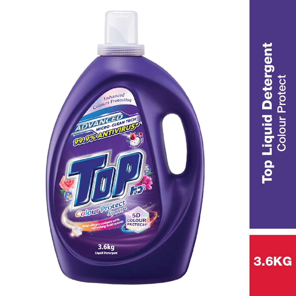 Top Detergent Liquid Colour Protect / Brilliant Clean (3.6kg) | Shopee ...