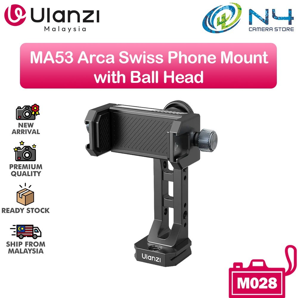 Ulanzi MA53 360 Rotation Metal Phone Holder Tripod Mount Cold Shoe Uka ...