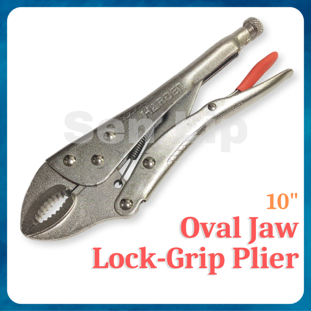 10" Oval Jaw Lock-Grip Plier / Curved Jaw Locking Plier / Vise Grip ...