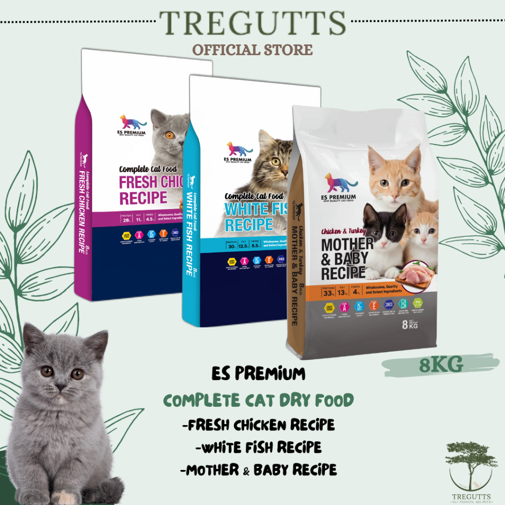 ES Premium Complete Cat Food Dry Cat Food ( Fresh Chicken / White Fish / Mother & Baby Recipe ...