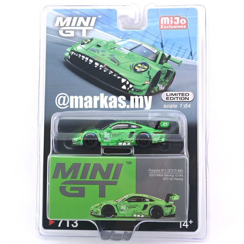 (STANDARD/BLISTER) MINI GT 1/64 #713 PORSCHE 911 GT3 R #80 GTD AO ...