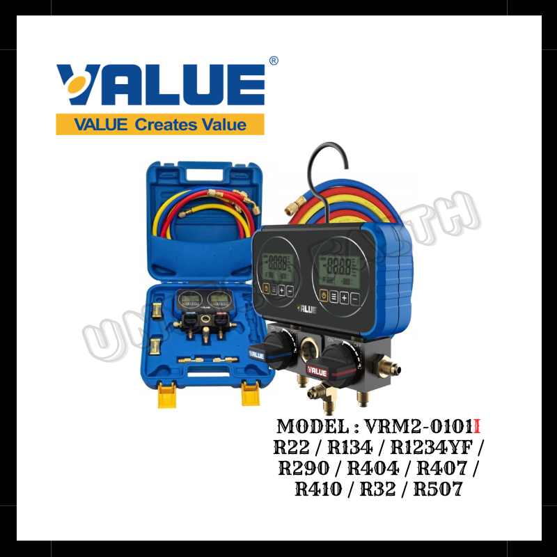 Value Digital Manifold Meter Gauge Set R22 / R134 / R1234YF / R290 ...