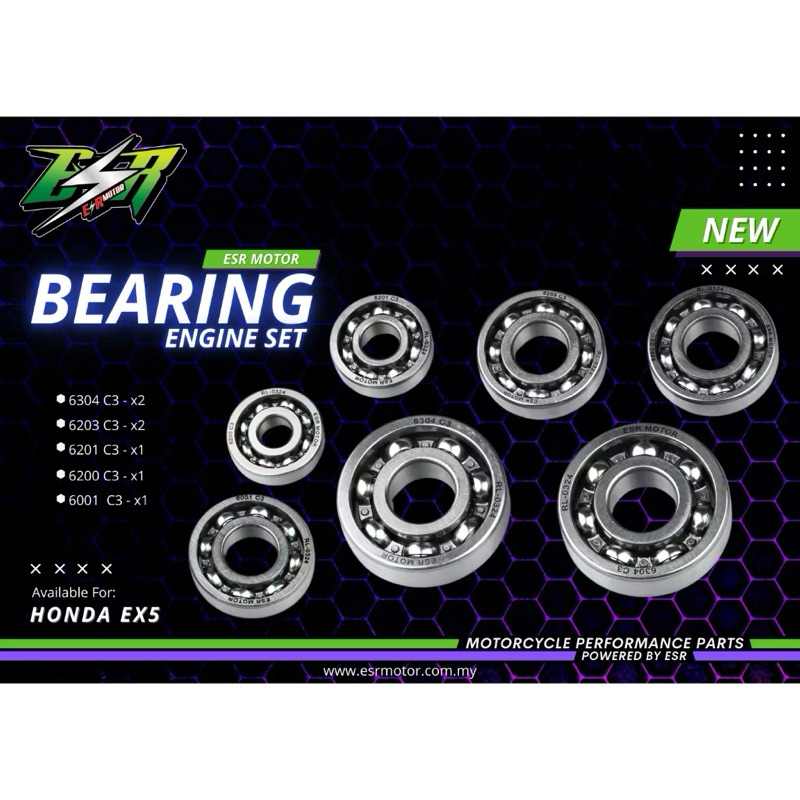 ESR ESR MOTOR C3 BEARING ENGINE DAN BEARING CAM FULL SET BEARING ...