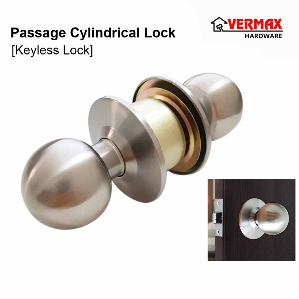 [Deluxe] Passage Cylindrical Door Lock Knob / Keyless Lock 3873 ...