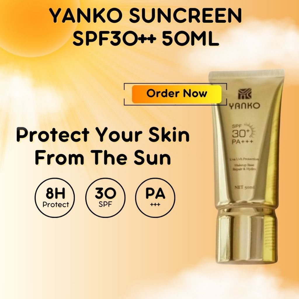 🛍️YANKO SUNSCREEN 50ml 🔆YANKO TRIAL SUNSCREEN 8ml | Shopee Malaysia
