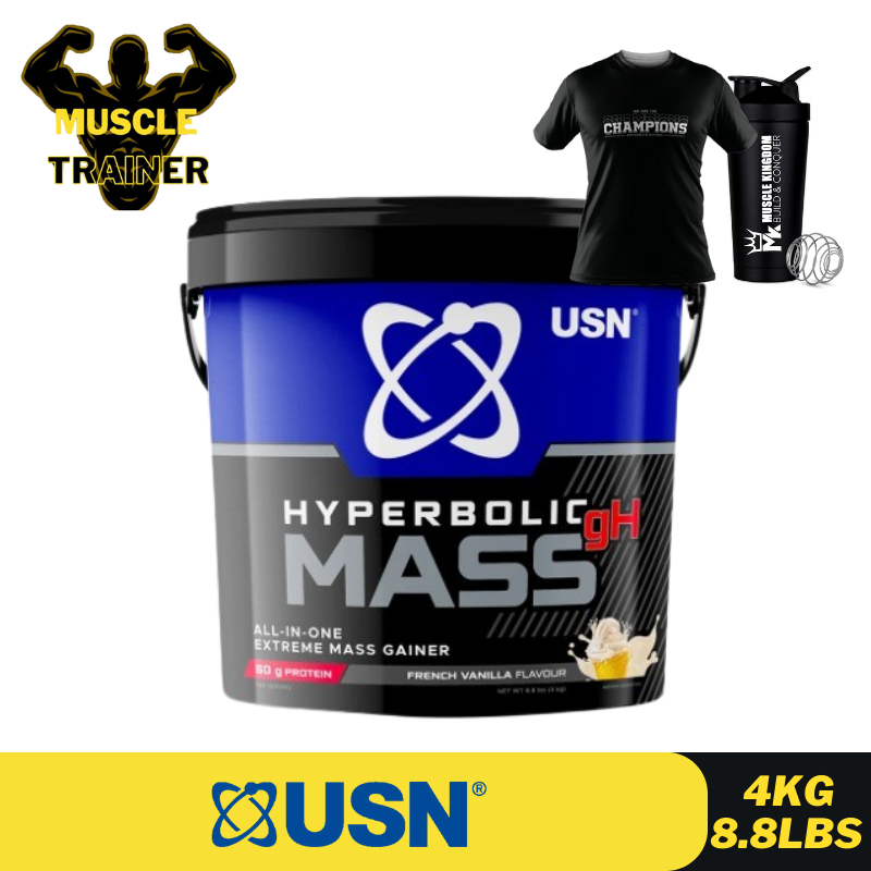 USN Hyperbolic Mass gH Extreme Weight Gainer Mass Protein Powder (4kg ...