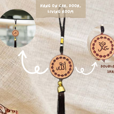 Islamic Hanging Car Pendant | Arabic Style Car Hanging | Muslim Decor ...