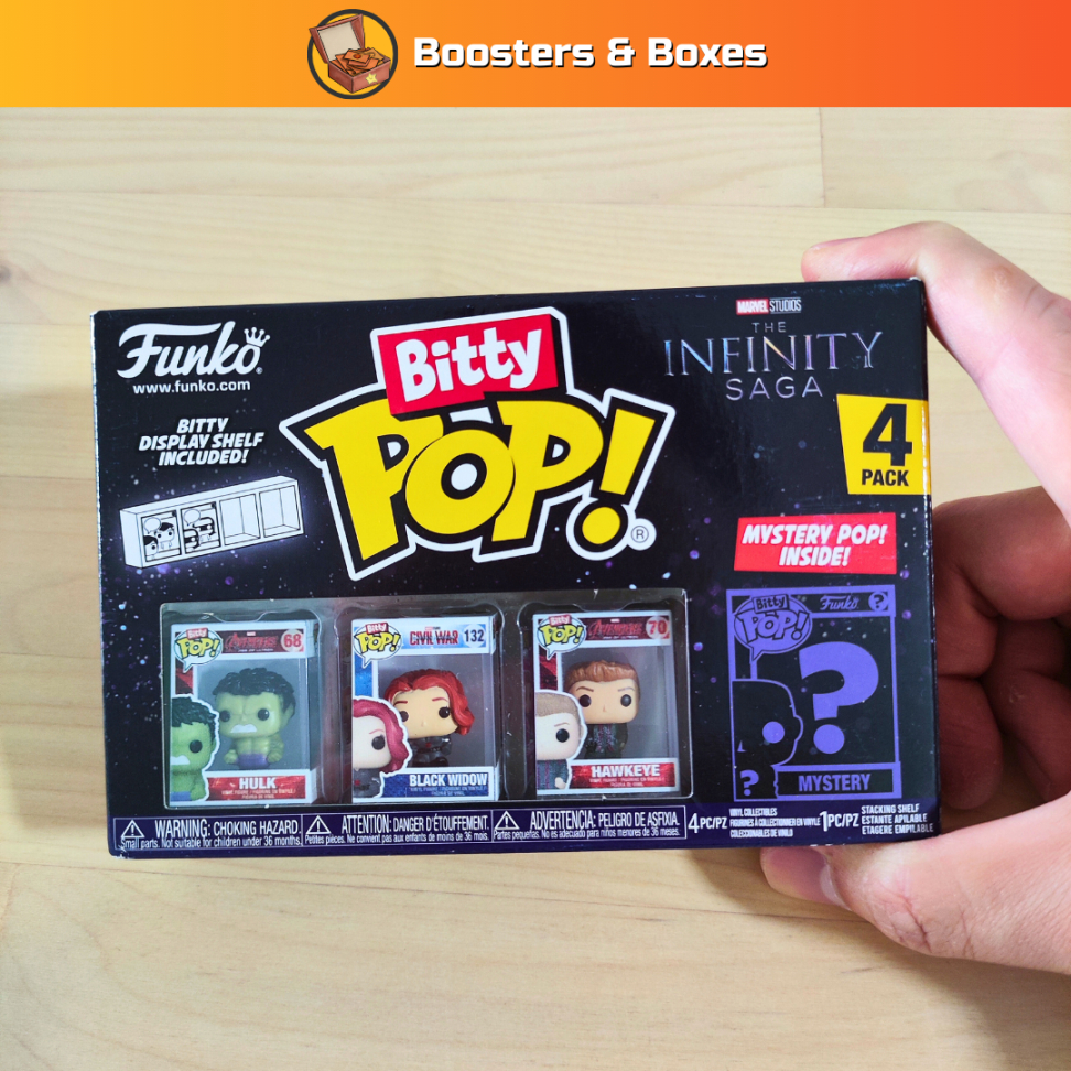 Funko Bitty Pop! Marvel Mini Collectible Toys 4-Pack - Hulk, Black Widow, Hawkeye & Mystery ...