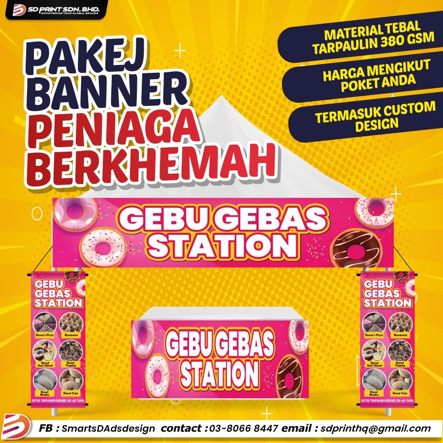 SET BANNER & BUNTING PENIAGA BAZAAR, GERAI, BERKHEMAH | Shopee Malaysia