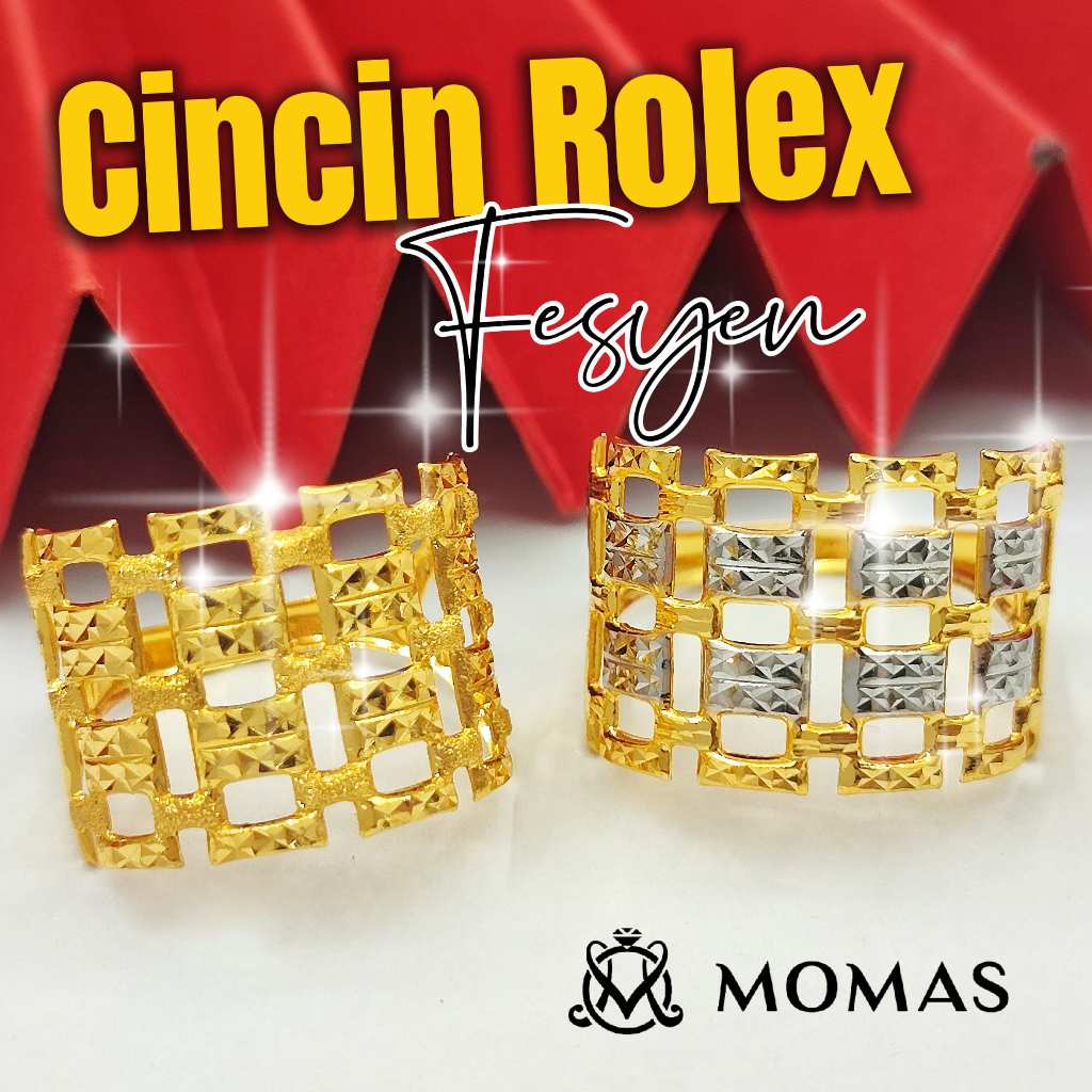 Cincin Rolex Fesyen Emas 916 Tulen Cincin Emas 916 Original Cincin ...