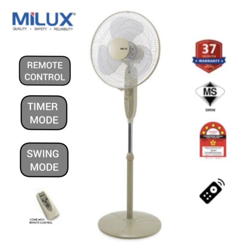 MILUX STAND FAN 16" REMOTE CONTROL MSF-1628R | Shopee Malaysia