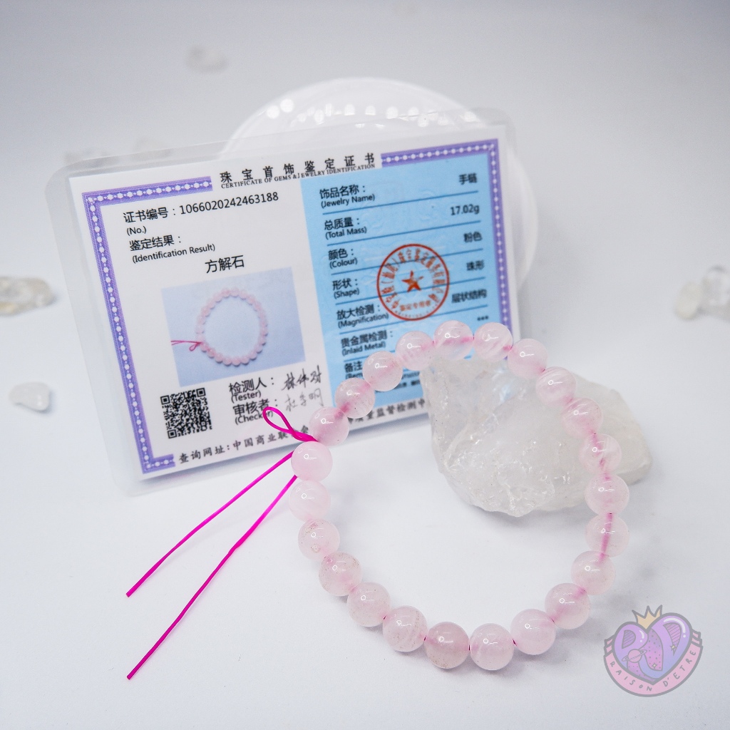 Pink Calcite Crystal Bracelet with and without Certificate | Shopee ...