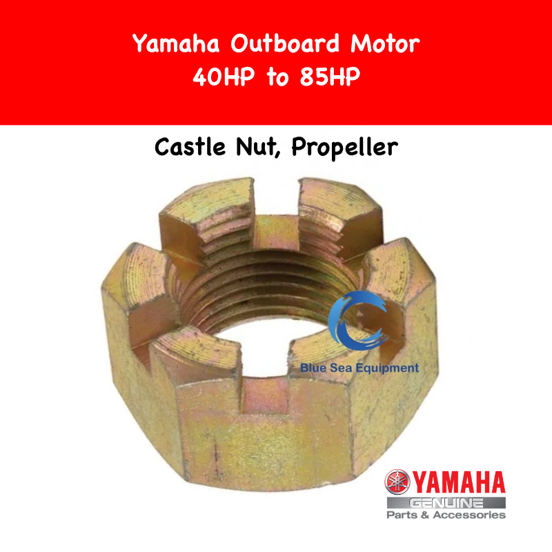 Original Yamaha Nut Castle for 40HP - 85HP Yamaha Outboard - 90171 ...