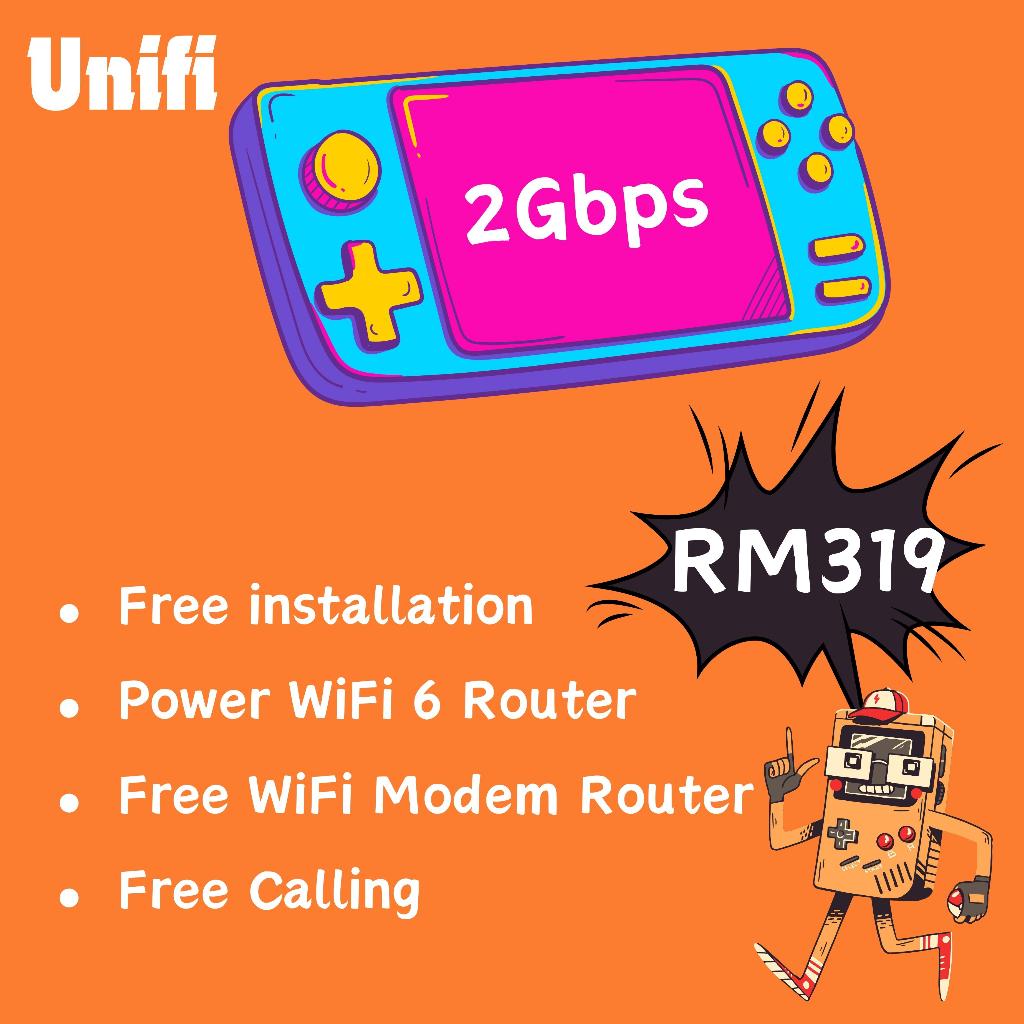 🔥2Gbps🔥 Modem Unifi Home Fibre 2Gbps | Fiber Best Data Banyak | Unlimited Data Hotspot Wifi ...
