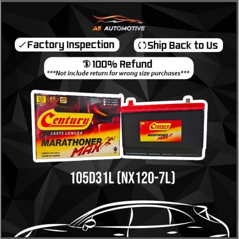 N70ZL (MF) | NX120-7L (105D31L) Battery CENTURY Car Battery -TOYOTA ...