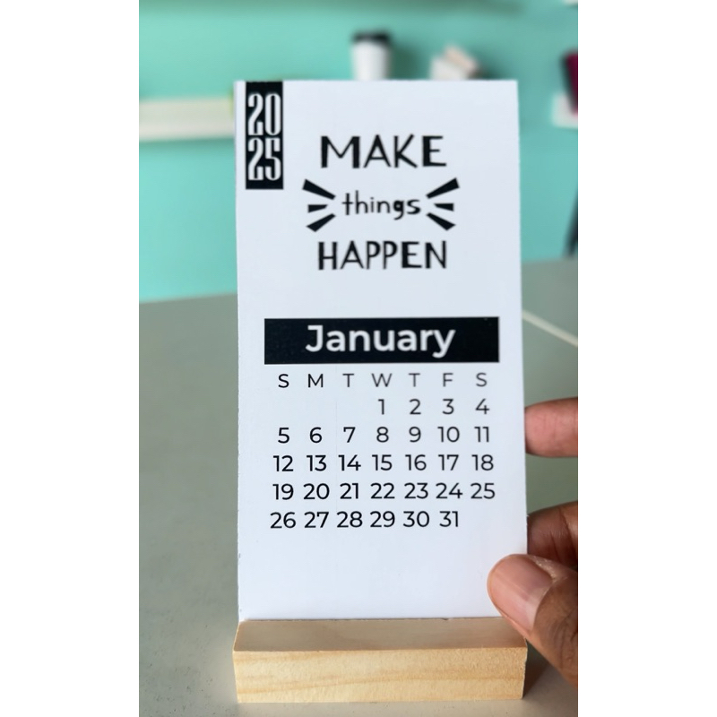 🔥FAST SHIPPING 🔥 KALENDAR 2025 BLACK AND WHITE | Shopee Malaysia