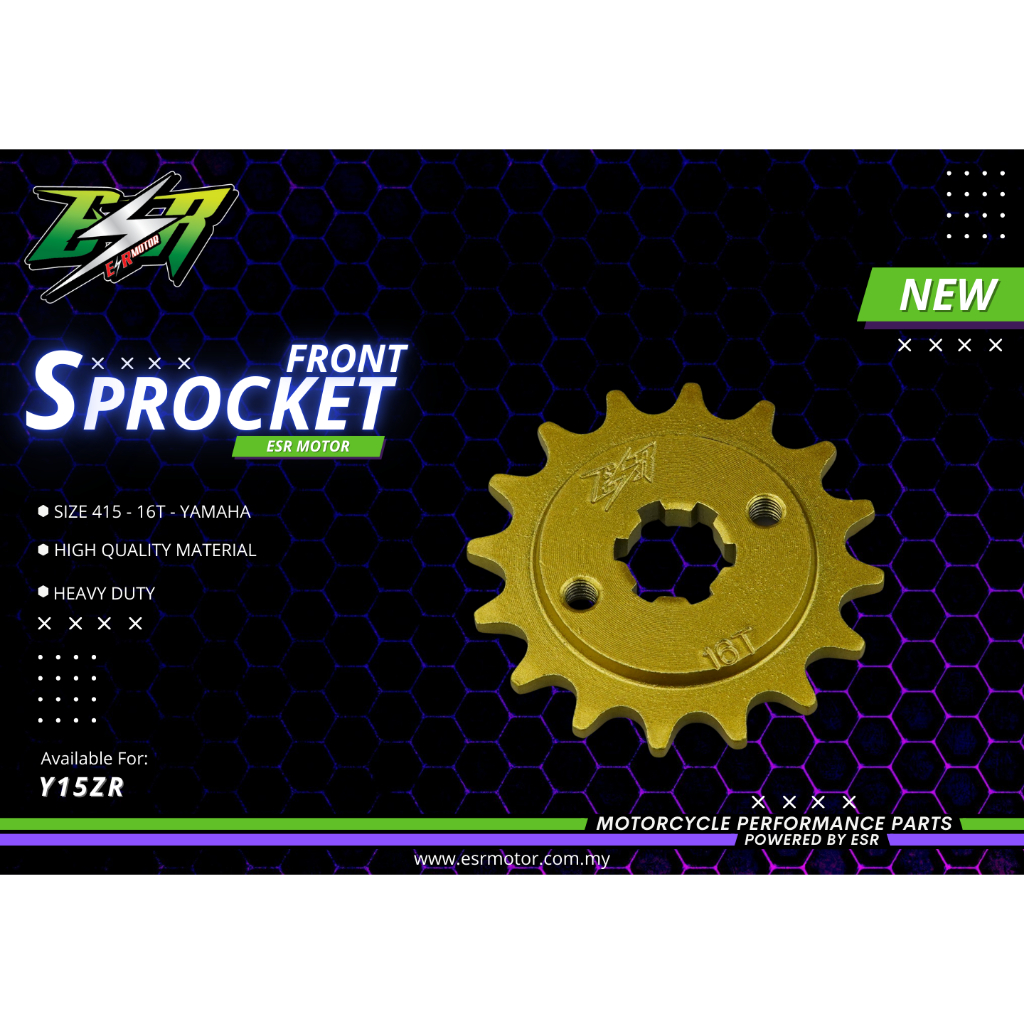 ESR MOTOR FRONT SPROCKET 415 FOR YAMAHA DAN HONDA ( SPOKET DEPAN ...