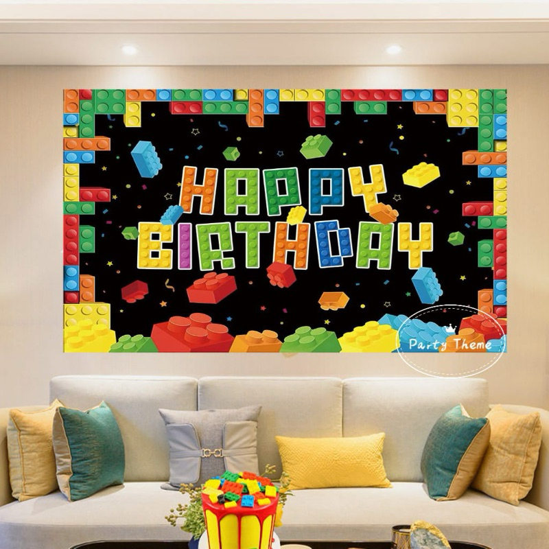 🇲🇾2025 LEGO Birthday background Banner/Birthday Backdrop / Hari Jadi ...