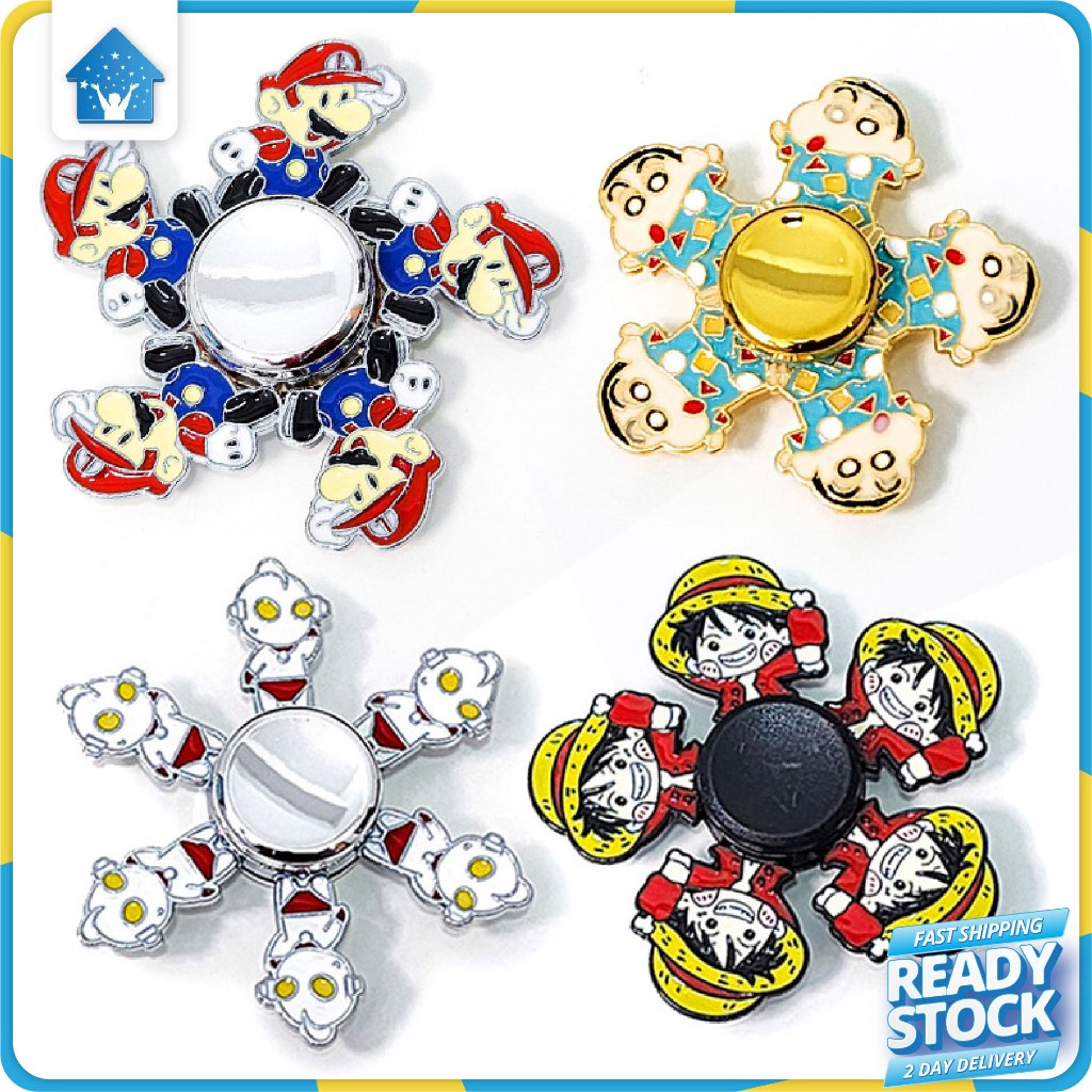 Cartoon fidget spinner Colourful Toy mainan budak Kanak Metal Spider ...
