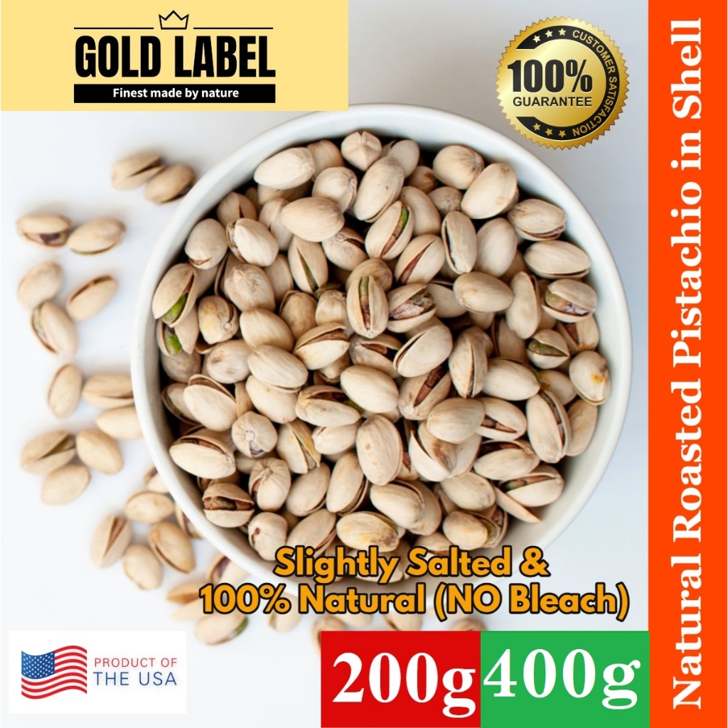 Gold Label Natural Roasted Jumbo Pistachio in Shell / Kacang Cerdik ...