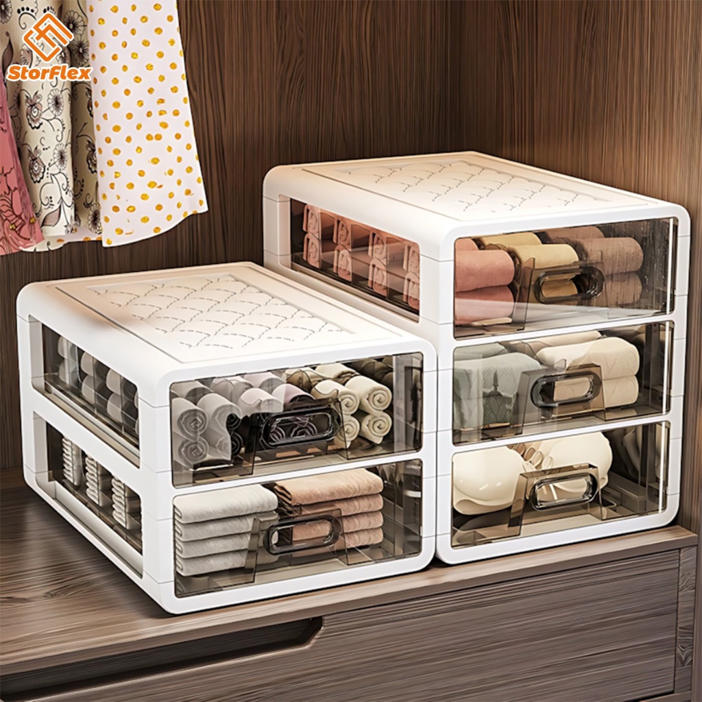 Closet Organizer 0/10/15Grids Clothes Organiser Box Stackable Wardrobe ...