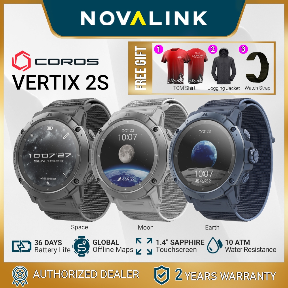 COROS VERTIX 2S GPS Adventure Premium Multisport Smart Watch Heart Rate Monitor Rock Hiking GPS ...