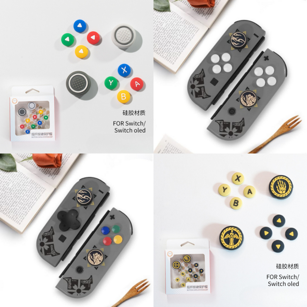 Nintendo Switch Accessories Silicone Joystick Cover Thumb Grip Cap ...