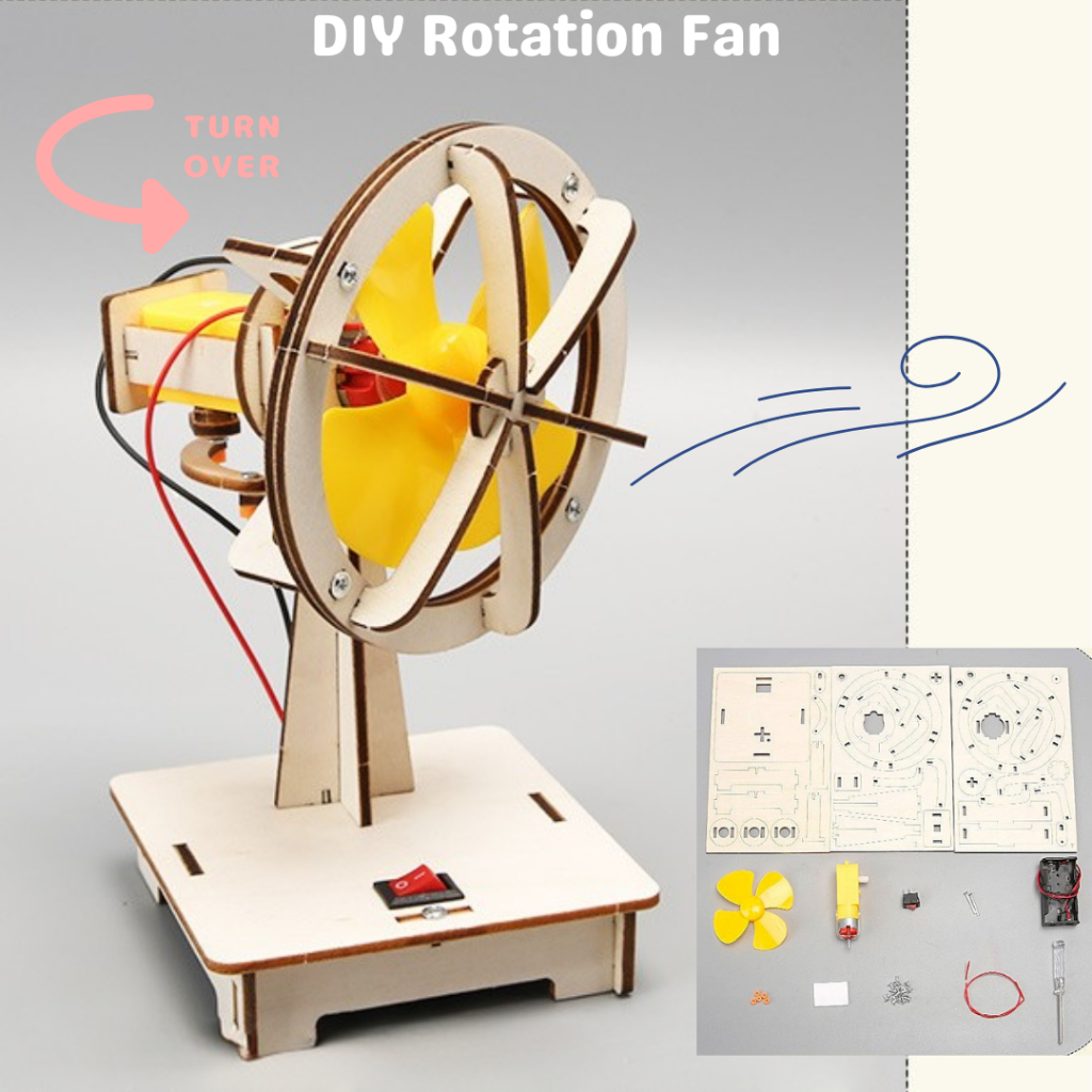 RBT Projek Kipas Berputar DIY Oscillating Fan Educational Toys ...