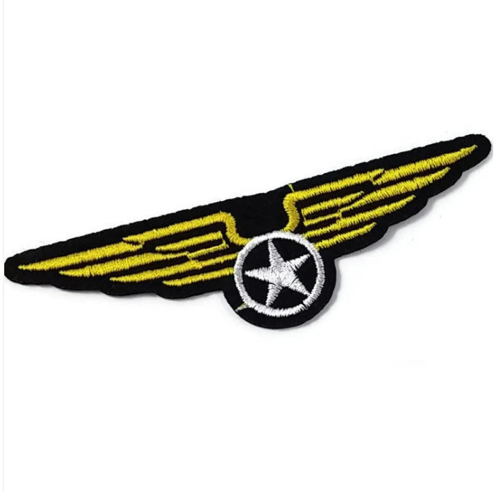 [KEDAI LOKAL 🇲🇾] Pilot Patch Lencana Pilot Flying Jacket Badge Golden ...