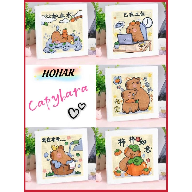 Capybara DIY Diamond Art 卡皮巴拉手工制作点钻画 | Shopee Malaysia