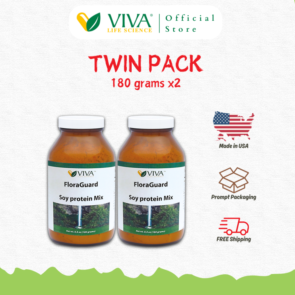 TWIN PACK - FloraGuard Soy Protein Mix (6.3 oz / 180 grams x2) | Shopee ...