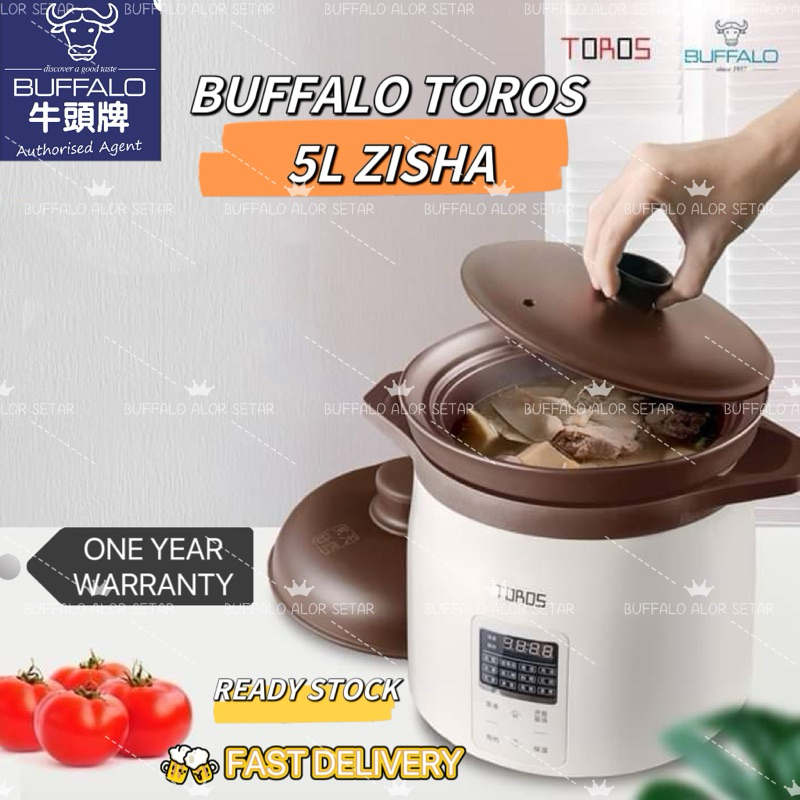 READY STOCK BUFFALO TOROS 5L ZISHA STEWPOT 牛头牌紫砂锅 | Shopee Malaysia