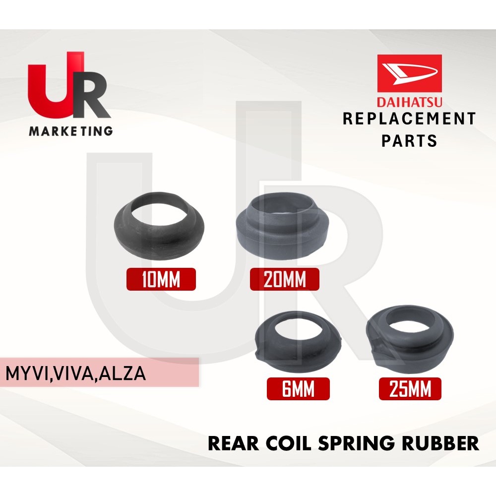 [PERODUA] MYVI, ALZA, VIVA REAR COIL SPRING RUBBER LOWER & UPPER ...