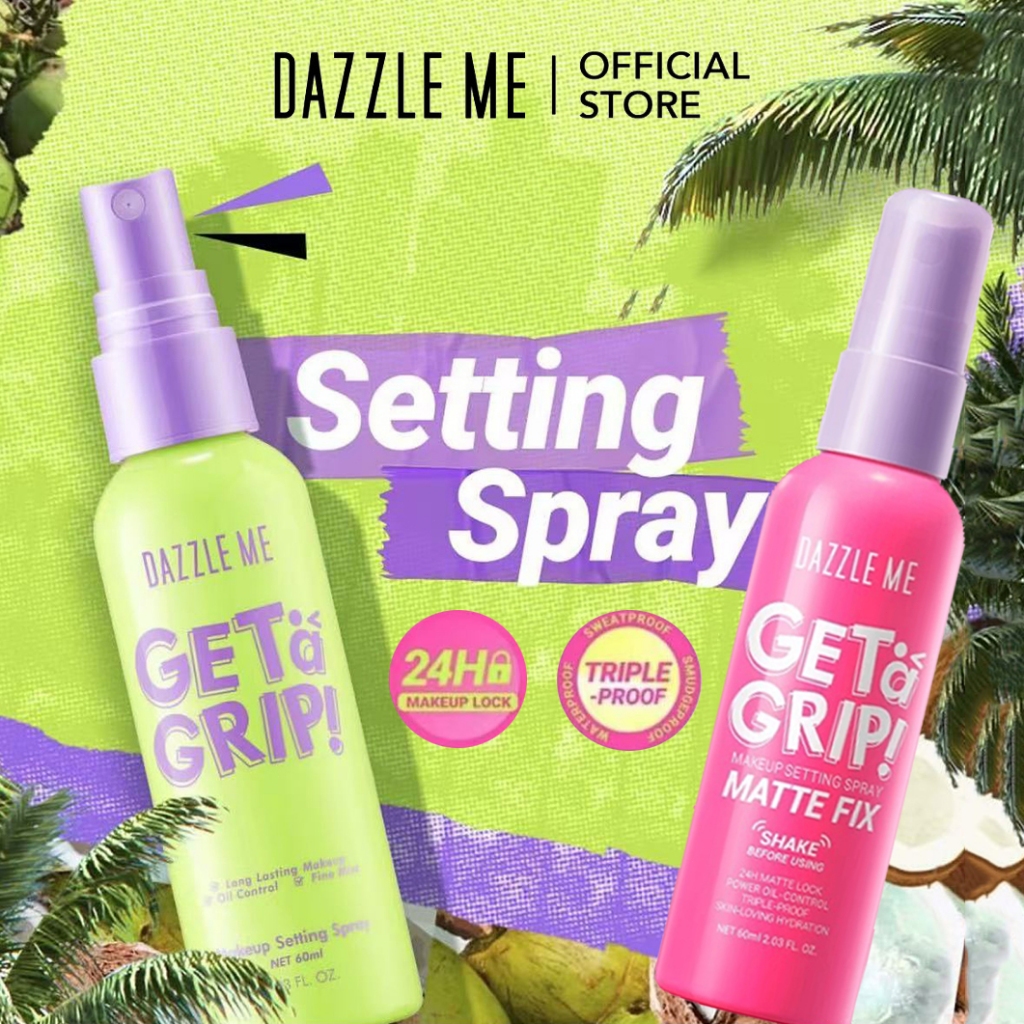 【Ready】DAZZLE ME Get a Grip! Makeup Setting Spray Oil Control Make Up ...