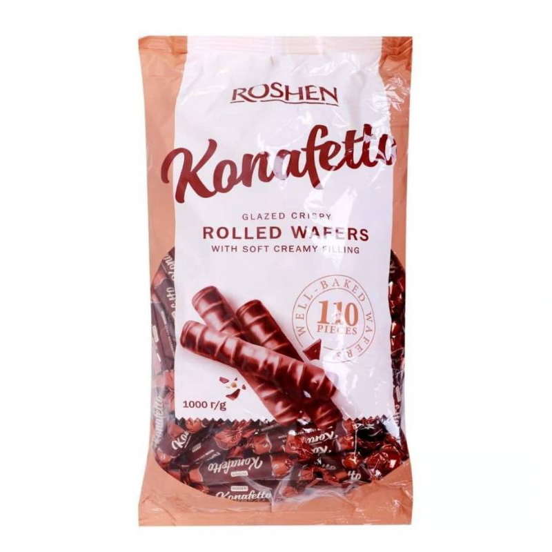 KONAFETTO COCOA ROLLED WAFER CREAM VIRAL ARAB DUBAI HALAL 1KG | Shopee ...