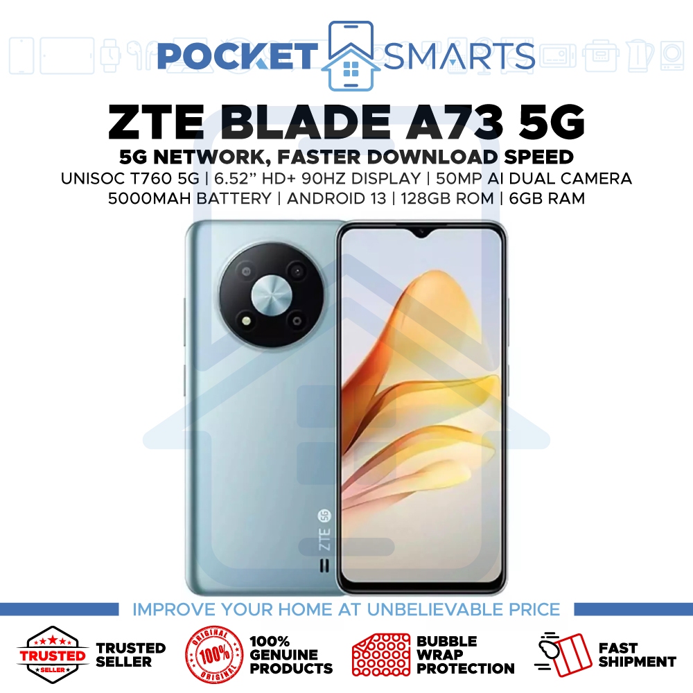 [Malaysia Set] ZTE Blade A73 5G (128GB ROM | 6GB AM) 1 Year ZTE ...