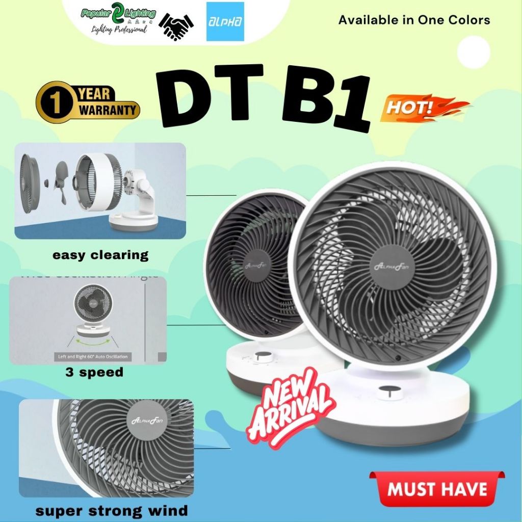 Alpha Motto DT B1 Table Fan / Desk Fan DTB1/7 Motto Desk Fan 7 Inch - 3 ...