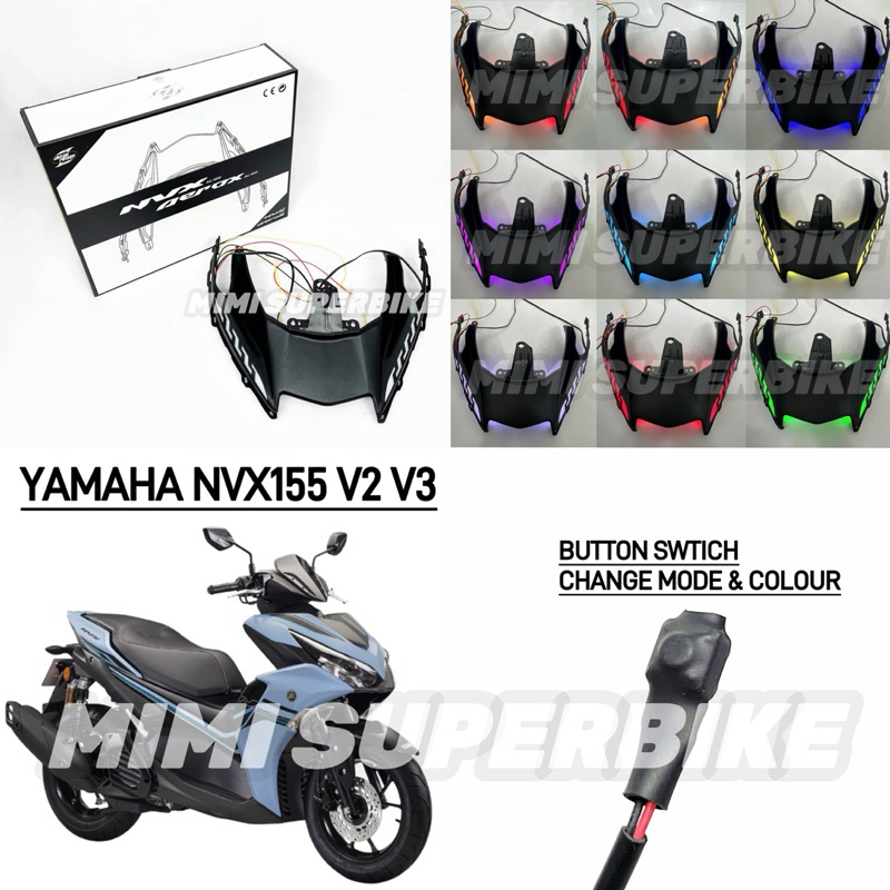 (PLUG & PLAY) YAMAHA NVX155 V2 V3 NEW LED TURN LIGHT RGB LAMPU DUCATI ...